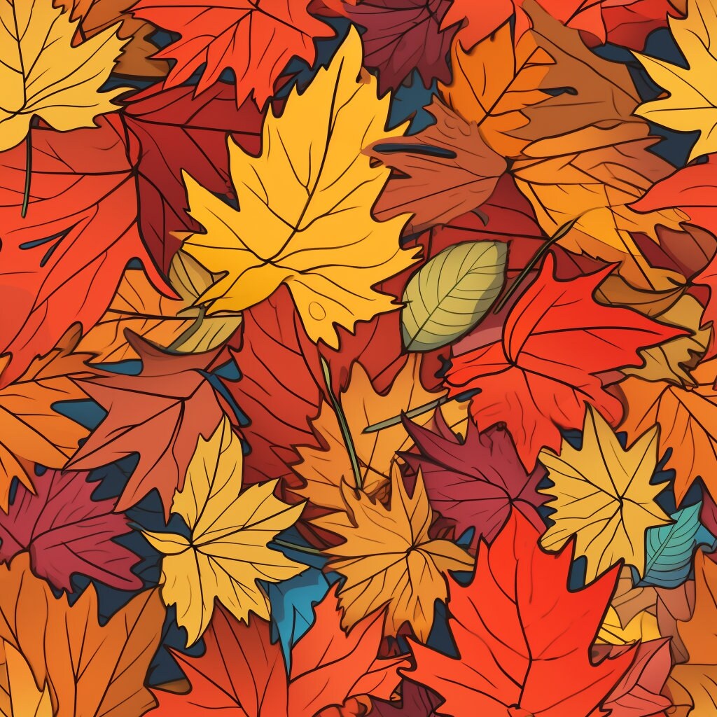 Seamless Fall Leaves Seasonal Patterns Fall Pattern Leaves PNG Download ...