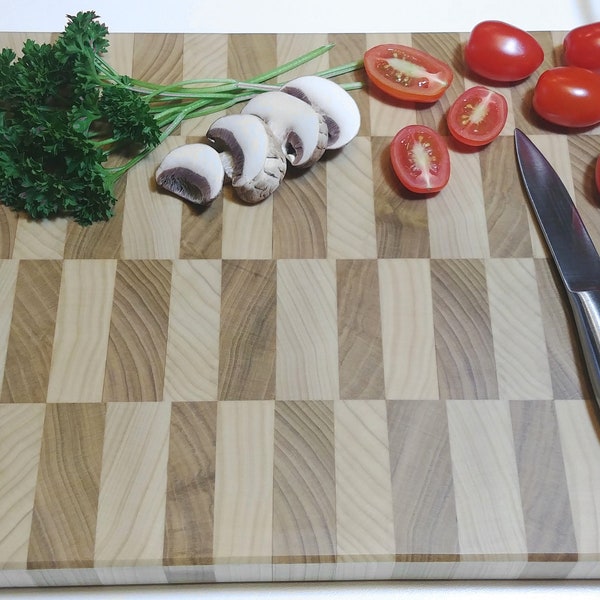 Wooden Checkerboard Cutting Board - Etsy