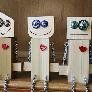 Wooden Robot Toys - Handmade Fun! - Set of 3 - Minerd Design - Etsy
