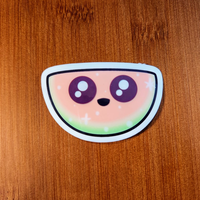 Adorable Sour Watermelon Vinyl Sticker Dishwasher-safe - Etsy