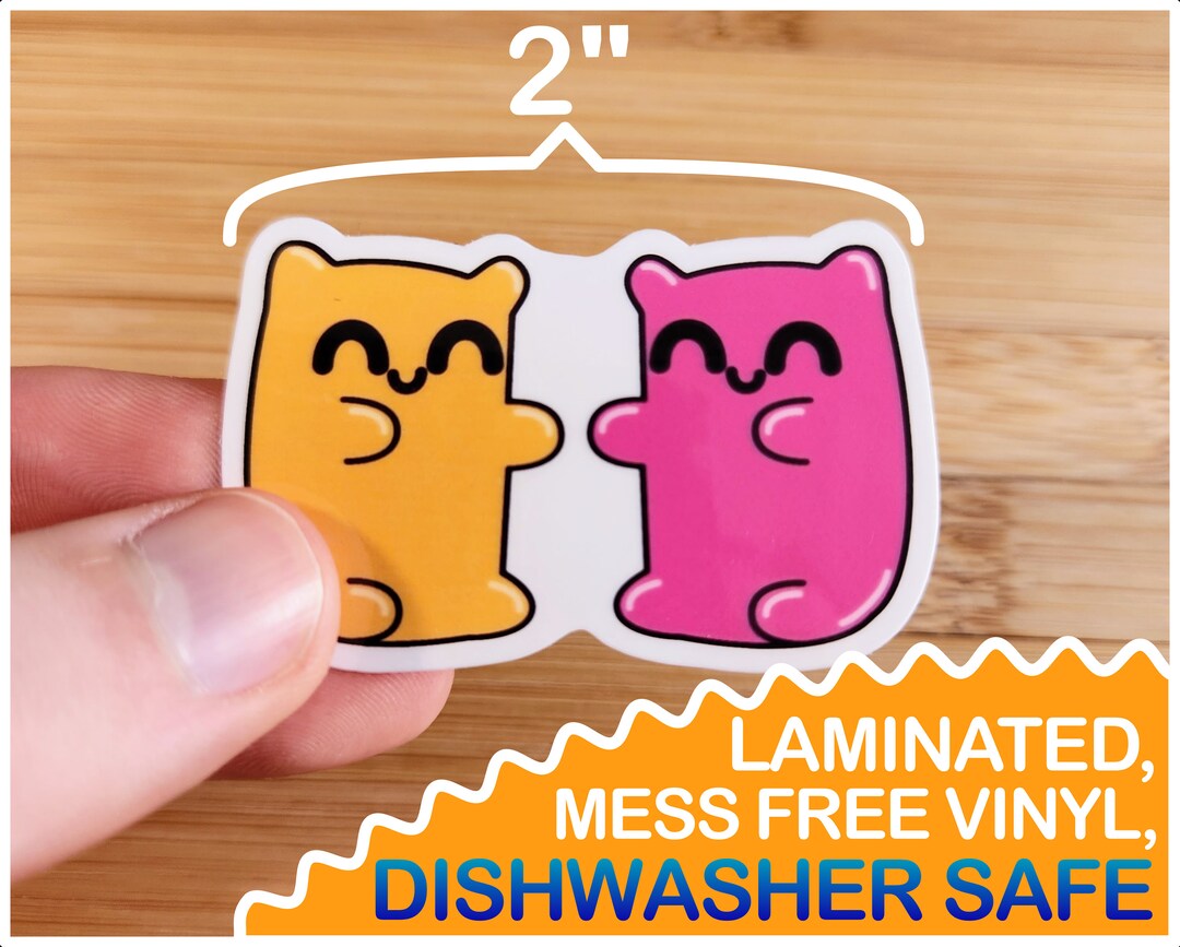Huggy Gummies Vinyl Sticker Dishwasher-safe Laminated Die Cut Small - Etsy