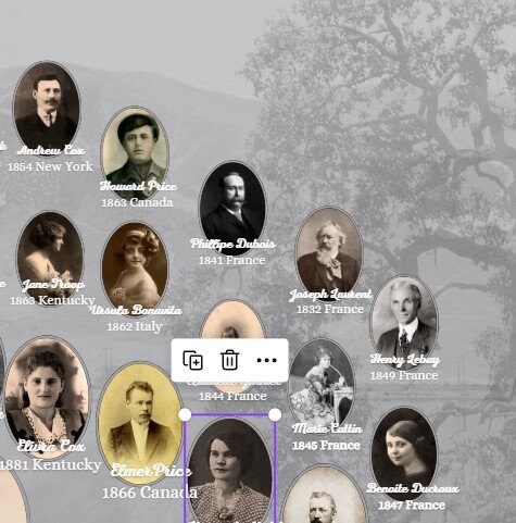 Family Tree DIY Photo Chart 5 Generation Editable Downloadable ...