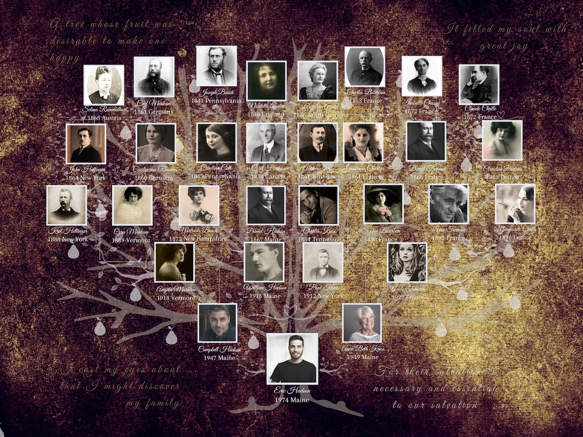 Family Tree With Pictures, Family Tree Poster, Family Tree Collage ...