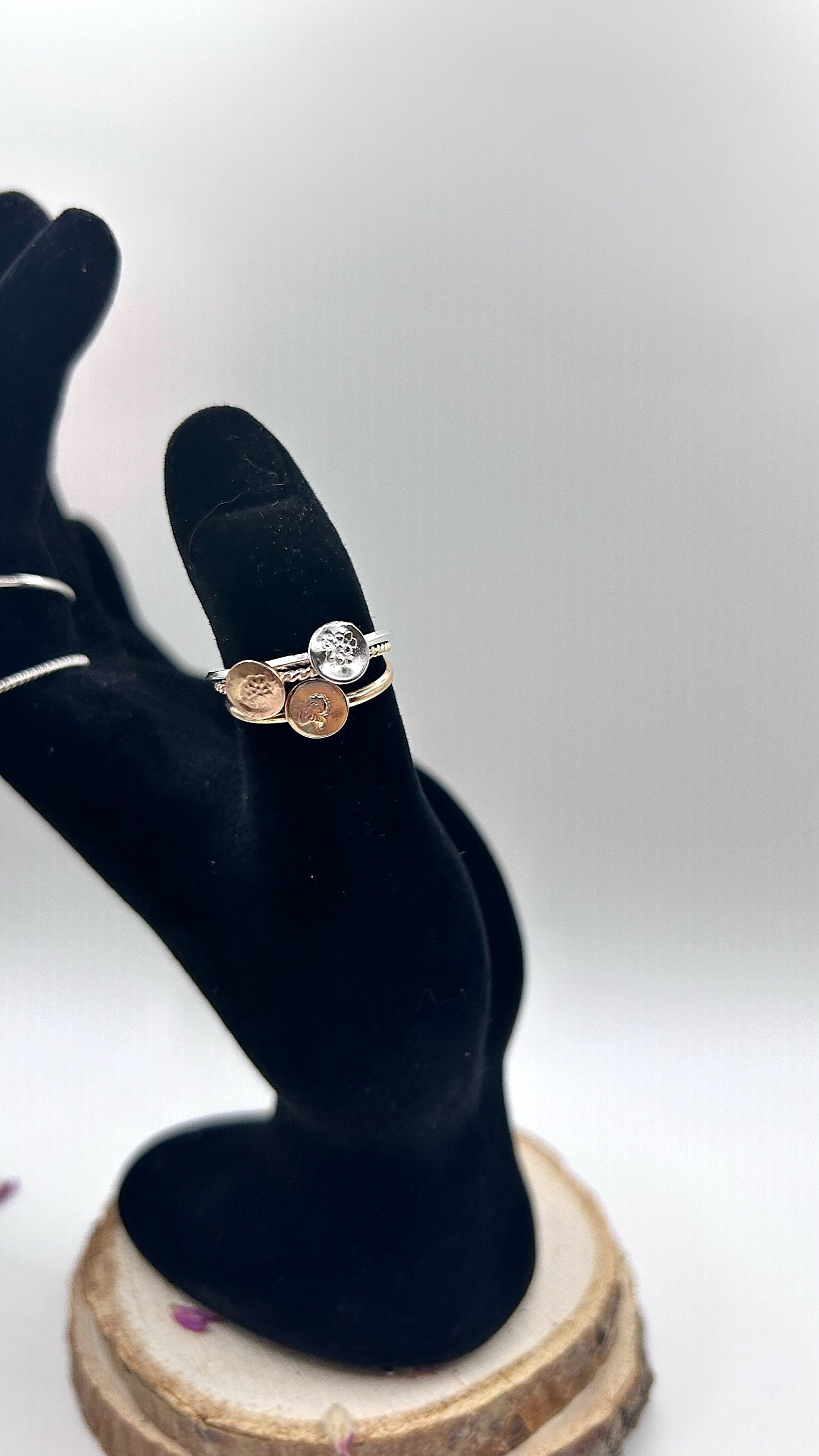 Custom Flower Ring Birth Month Ring Birth Flower Ring - Etsy