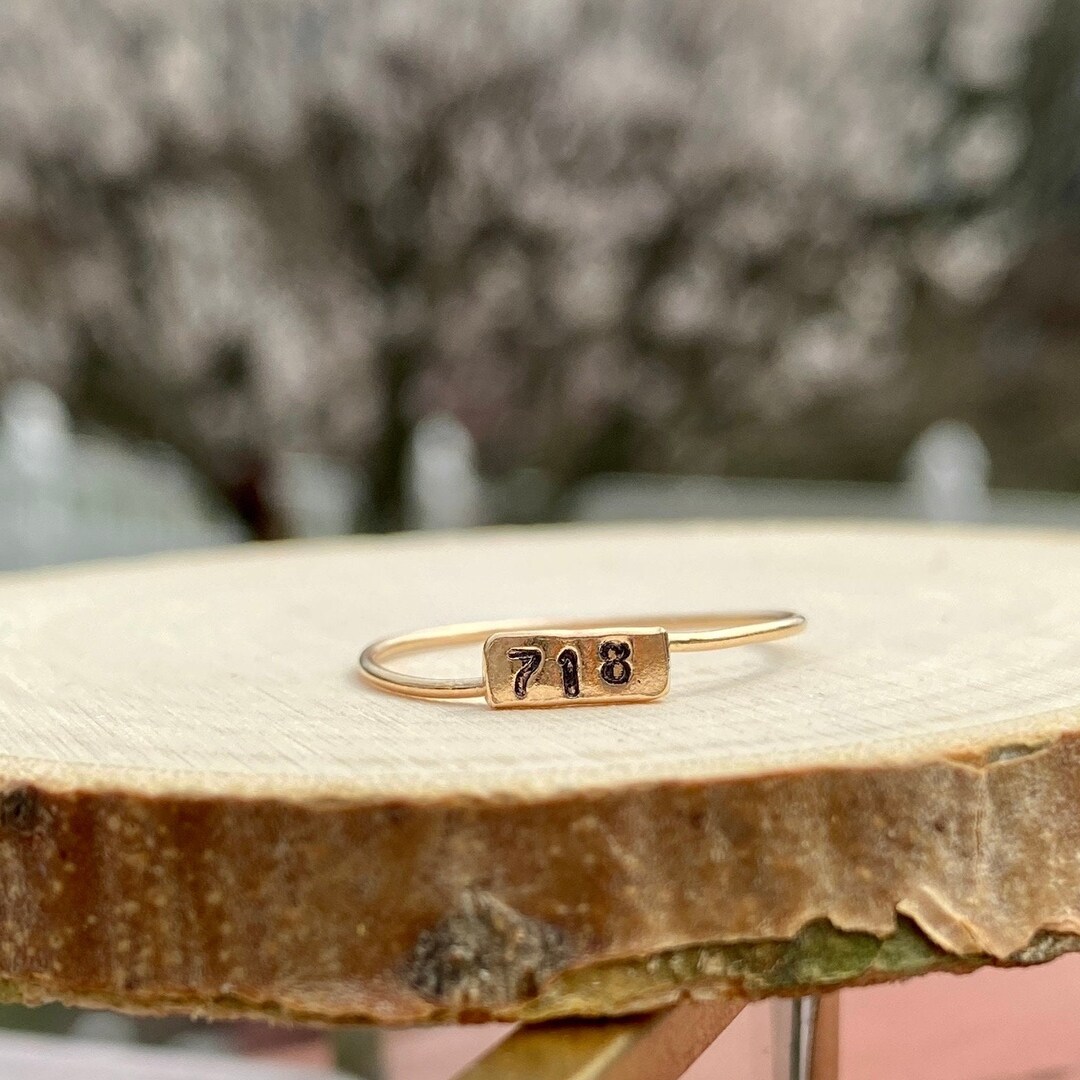 Custom Initial Ring, Number Ring, Personalized Gift, Angel Numbers ...