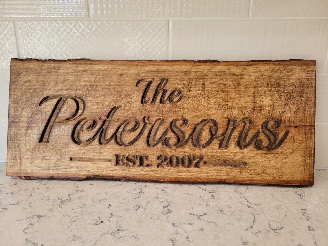 Custom Wooden Family Name Sign - Etsy