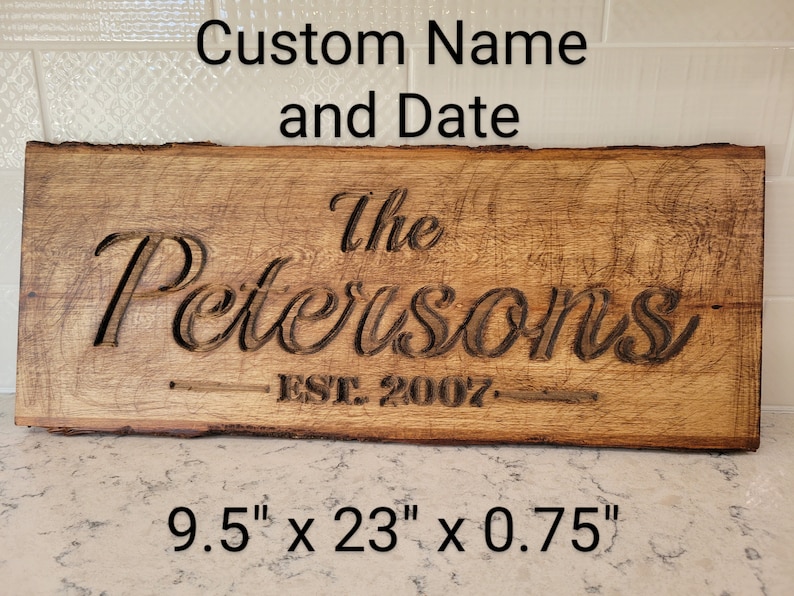 Custom Wooden Family Name Sign - Etsy