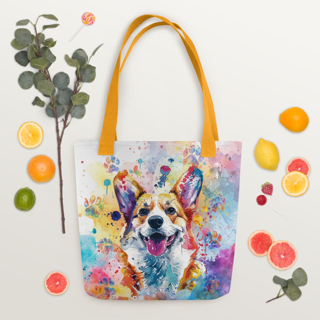 Watercolor Corgi Tote Bag, Dog Mom Gift - Etsy