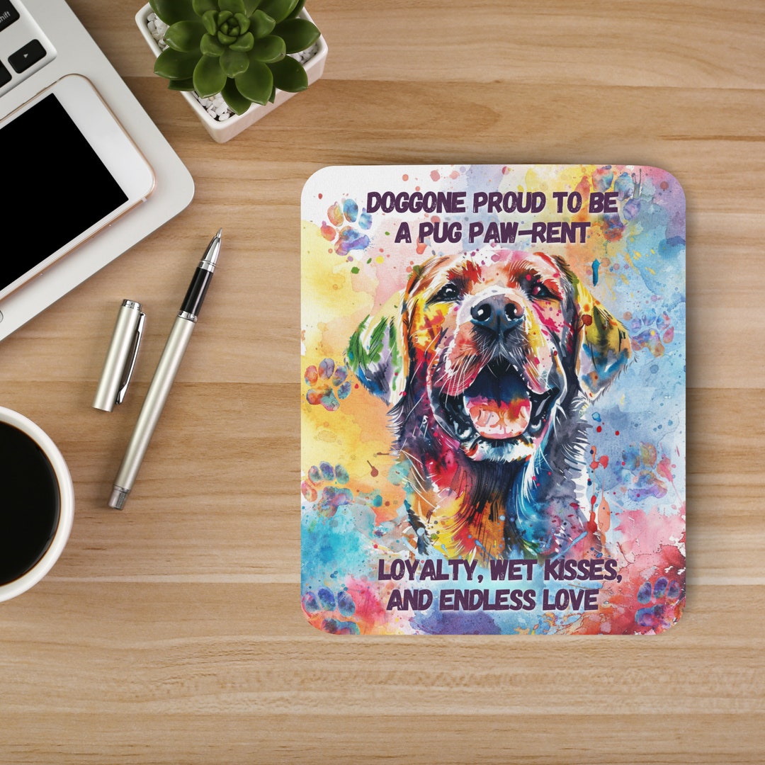 Labrador Love Watercolor Mouse Pad, Artwork in Portrait Orientation ...
