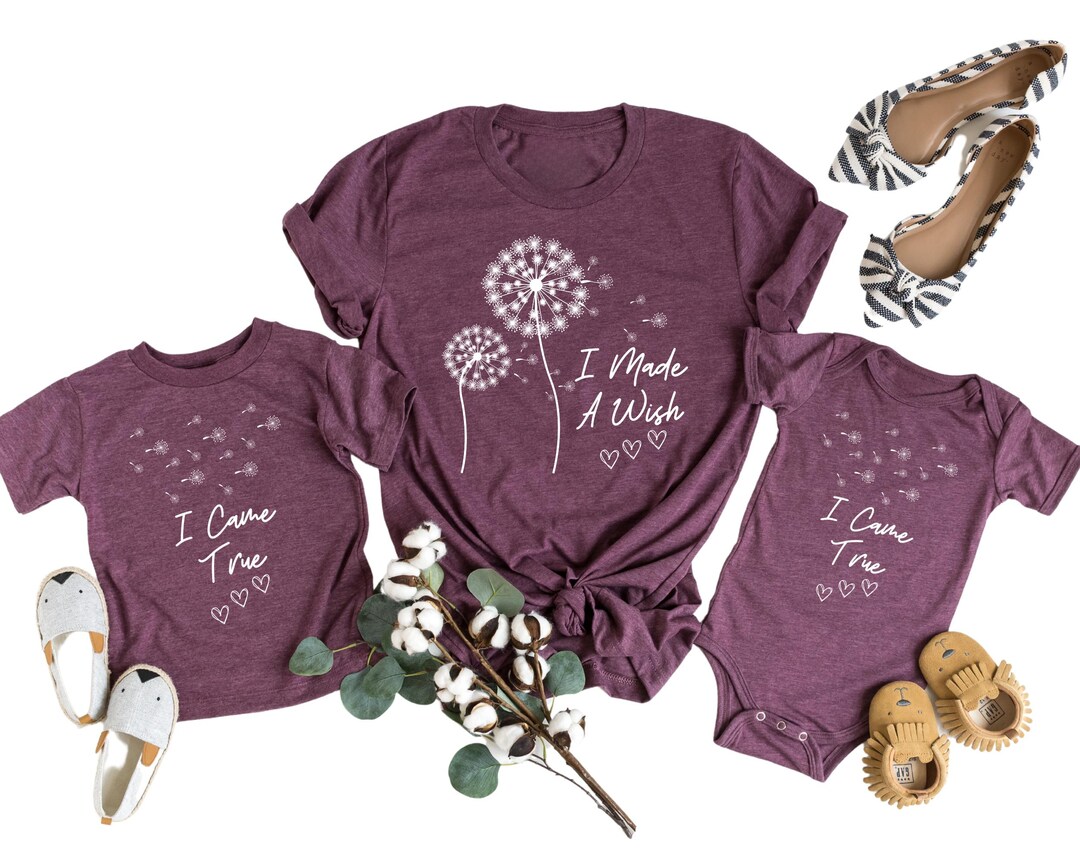 I Made a Wish Mama Shirt, I Came True Baby One Piece, Mothers Day ...