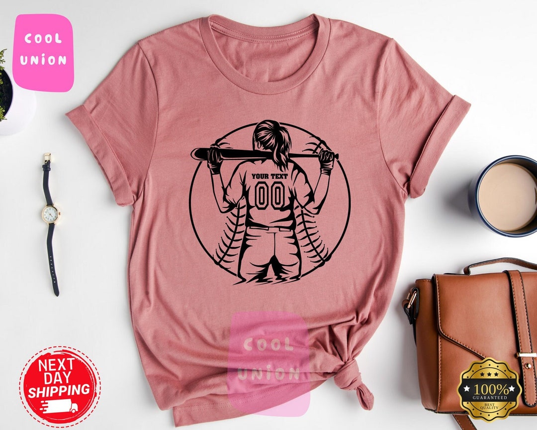 Softball Girl Shirt, Personalized Softball Fan Tshirt - Etsy