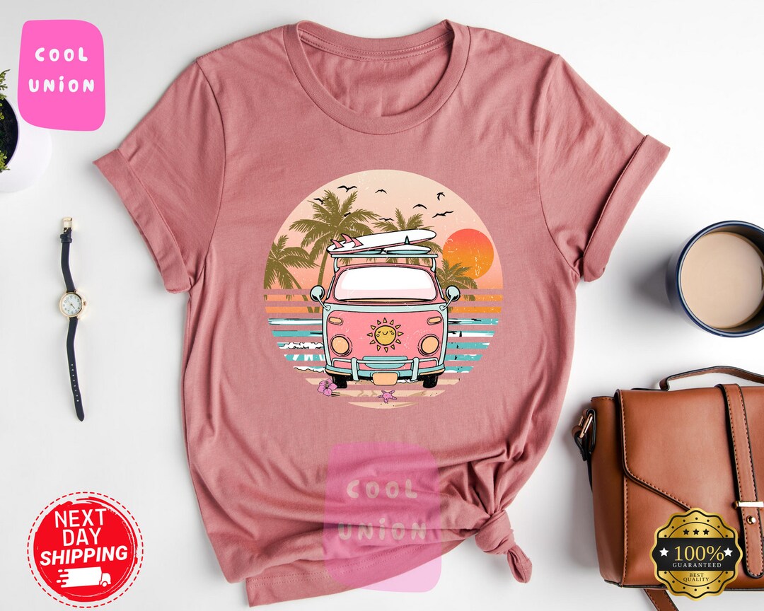 Summer Vacation Shirt, Beach Vibes Outfit, Caravan Camping Shirt, Beach ...