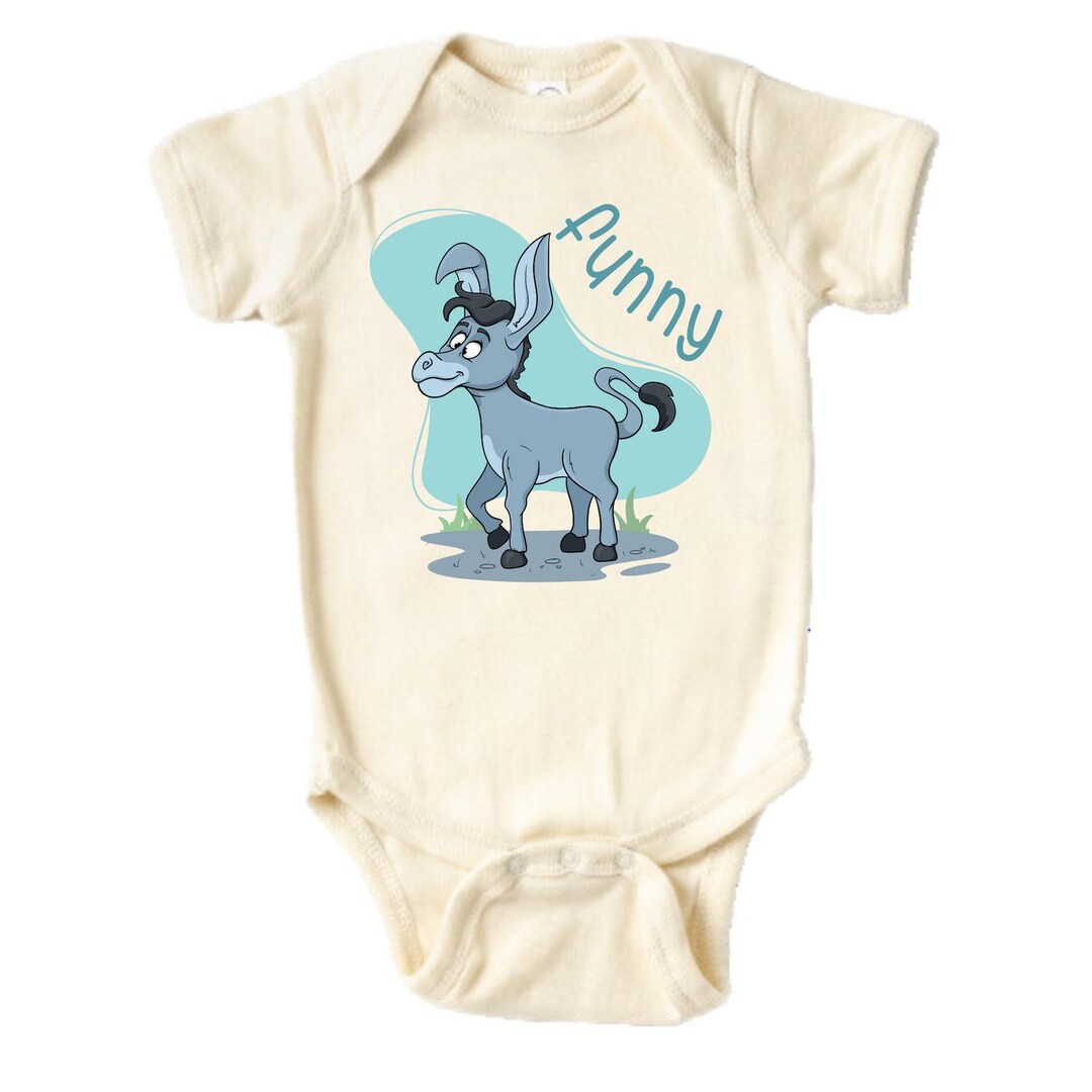 Funny Donkey Baby , Cute Donkey Baby Bodysuit, Donkey , Sassy , Funny ...