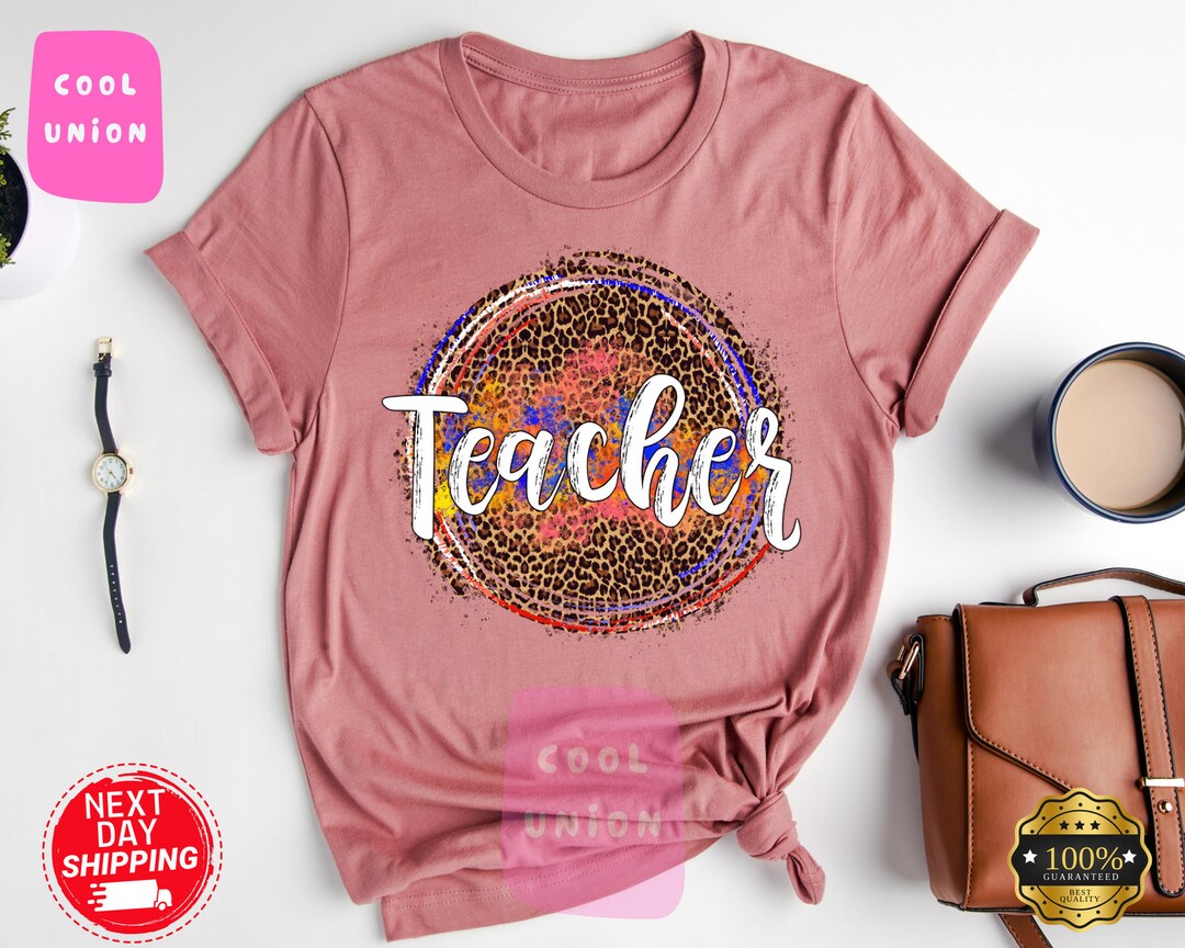 Teacher Cheetah Design Shirt, Back to School Gift, Teacher Appreciation ...