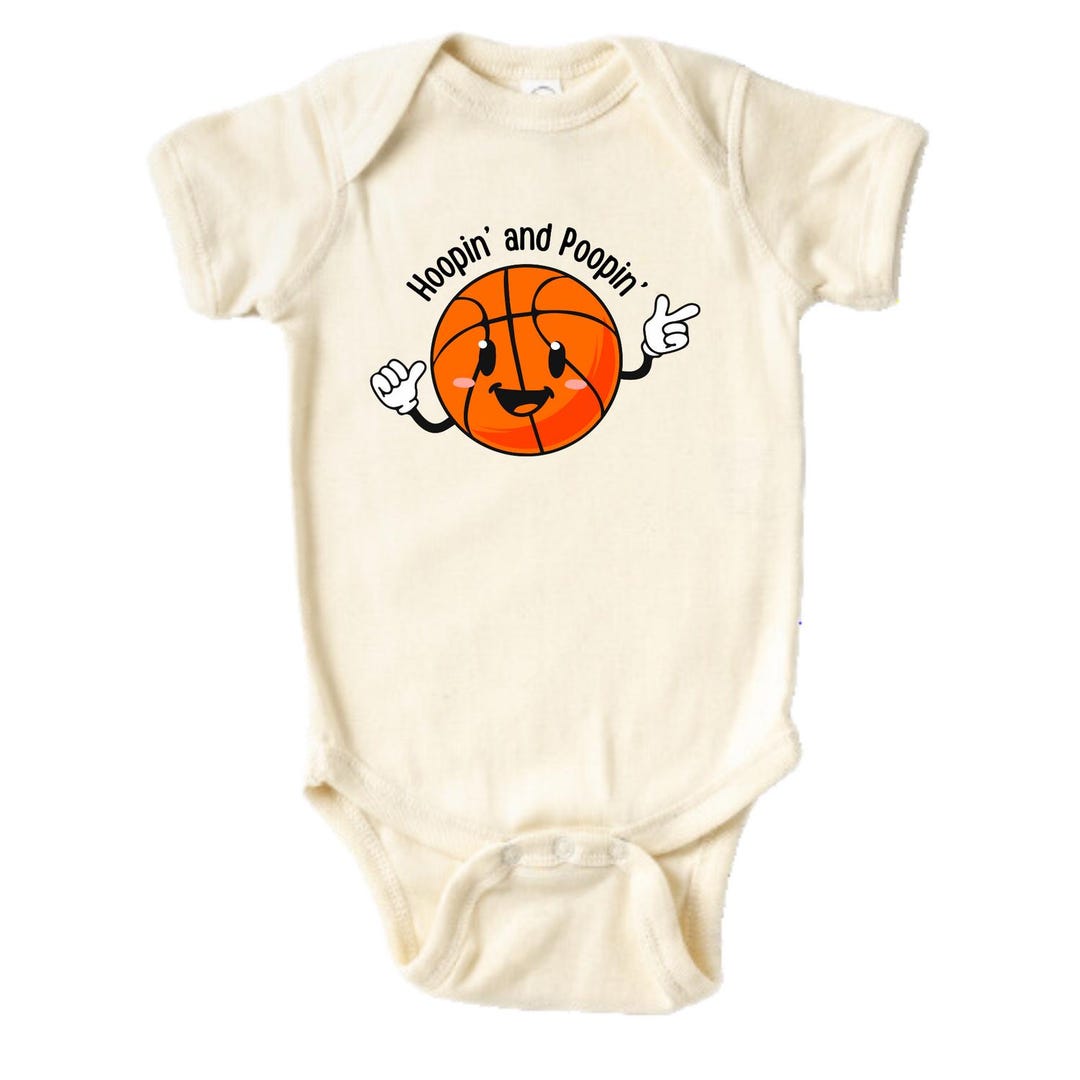 Cute Basketball Organic , Hooping and Pooping Baby Bodysuit, Organic ...