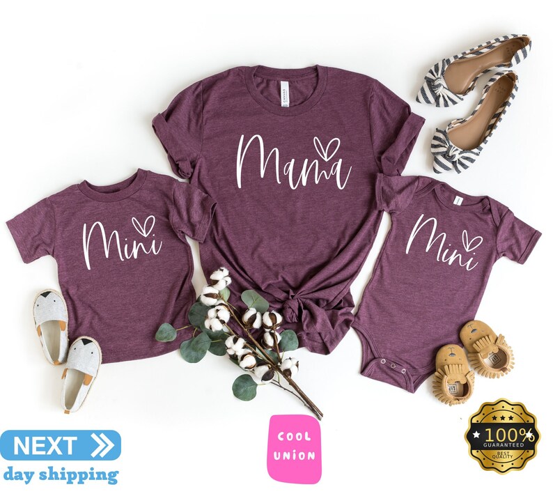 Mama Mini Matching Set Baby Shower Gift Mama T Shirt Mini - Etsy
