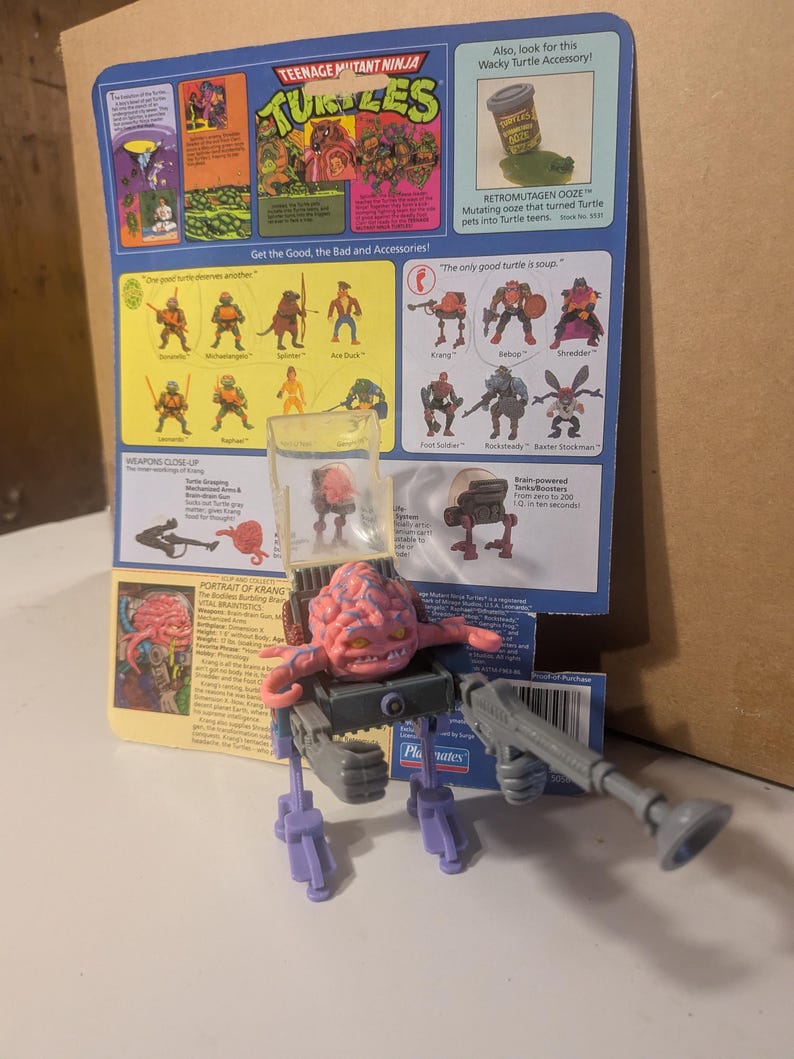 1989 Krang Teenage Mutant Ninja Turtle Action Figure Loose - Complete ...