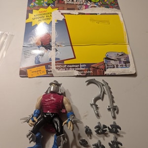 1990 Wacky Action TNMT Slice 'N Dice Shredder Loose Action Figure ...