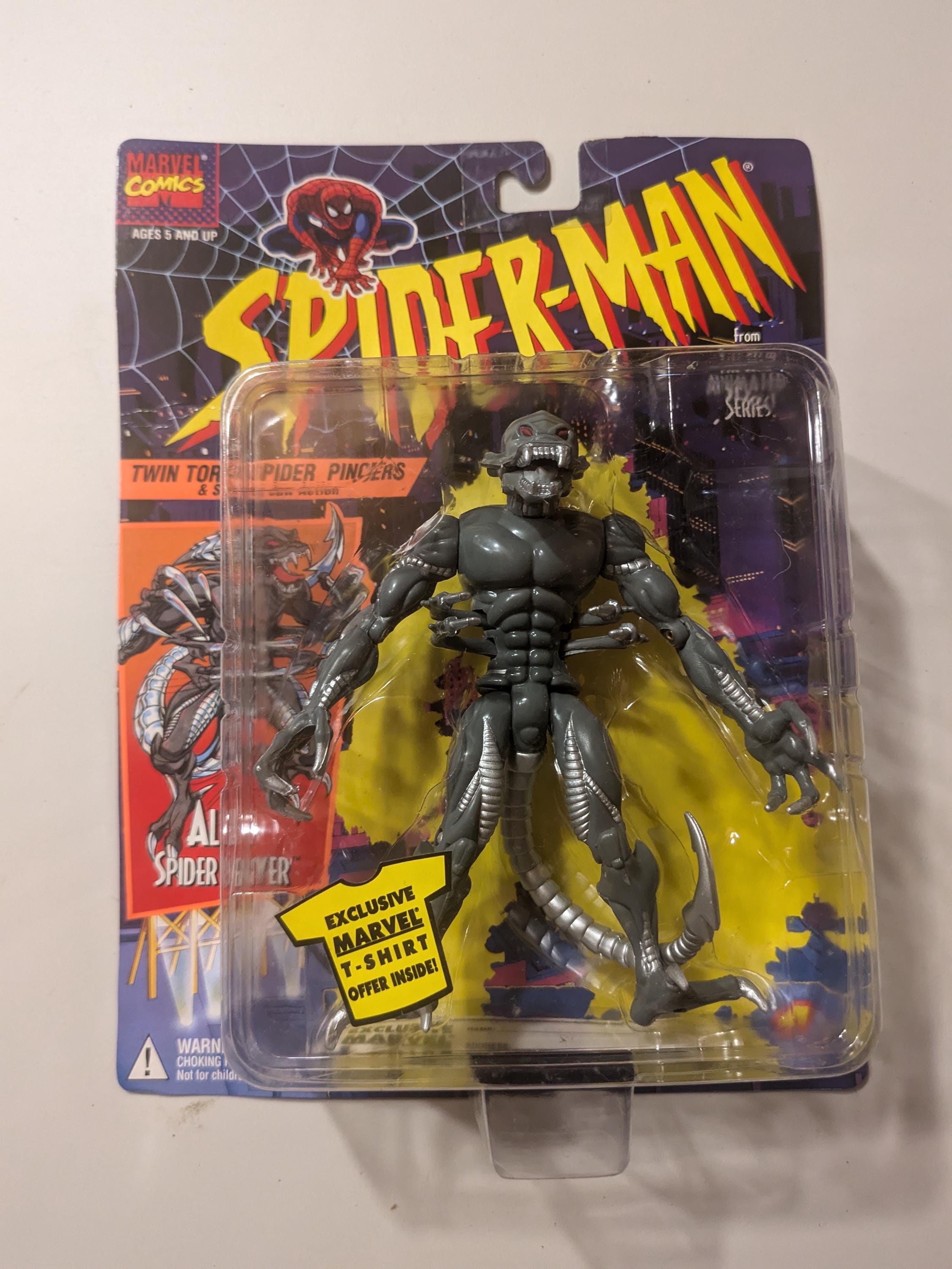MOC Alien Spider Slayer Action Figure. 90s Toy Biz Sealed Spiderman ...