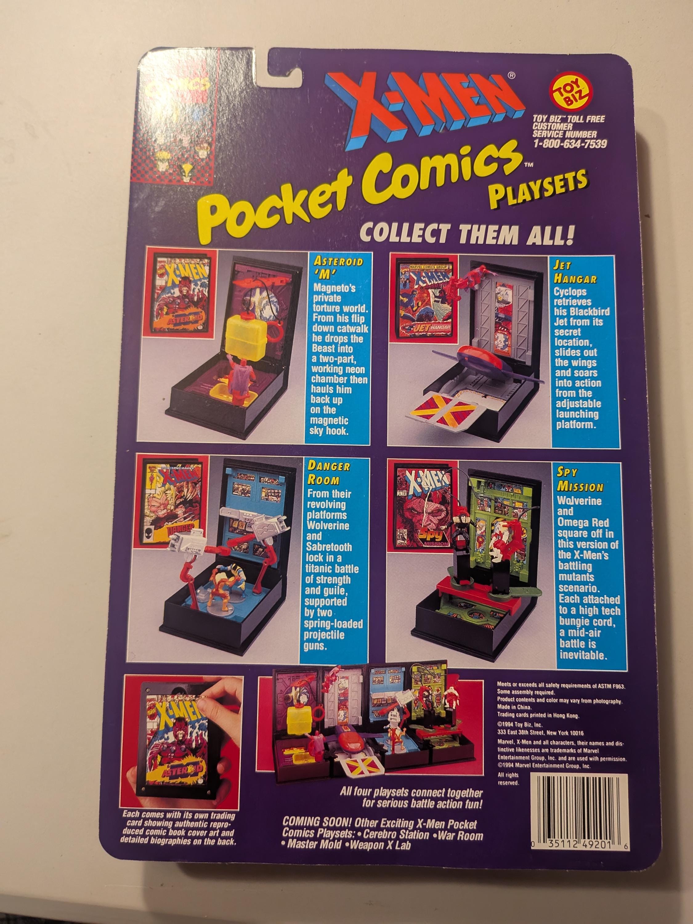 MOC X-men Pocket Comics Danger Room Playset With 3-D Battle Action ...