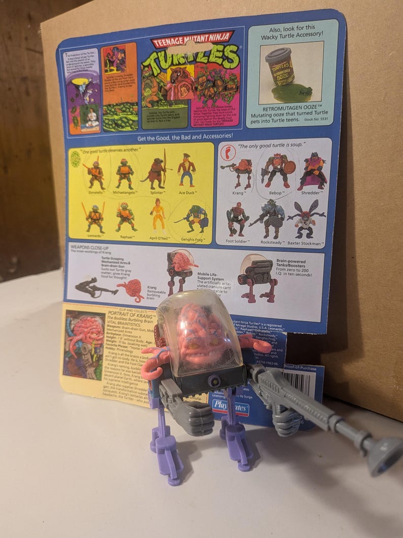 1989 Krang Teenage Mutant Ninja Turtle Action Figure Loose - Complete ...