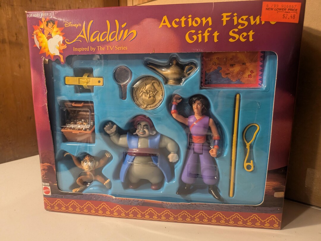 Aladdin Action Figure Gift Set Vintage Disney Mattel Toy NIB - Etsy