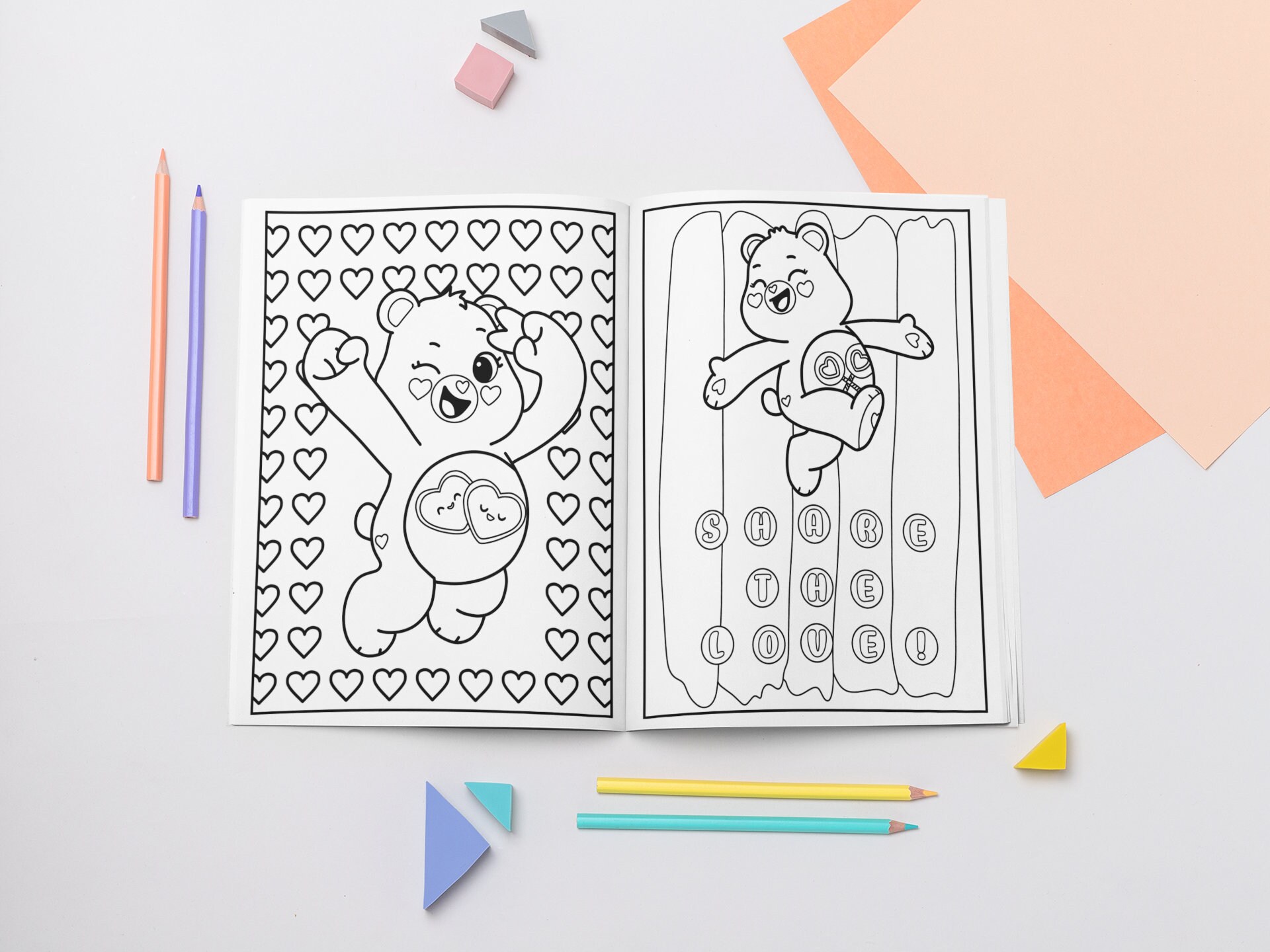 Care Bears Coloring Book, 60 Adorable Care Bears to Print & Color ...