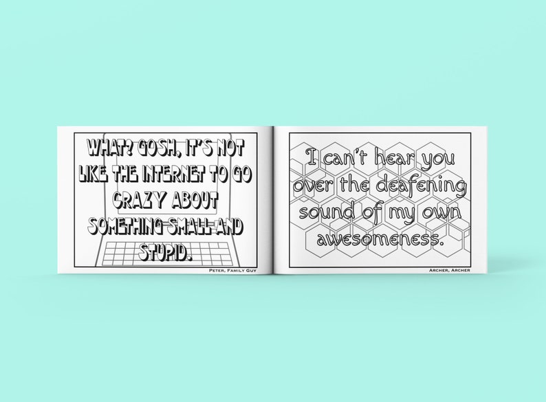 Quotable Coloring: TV, 60 Iconic TV Show Quotes to Print & Color ...
