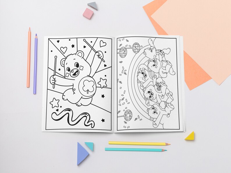 Care Bears Coloring Book, 60 Adorable Care Bears to Print & Color ...