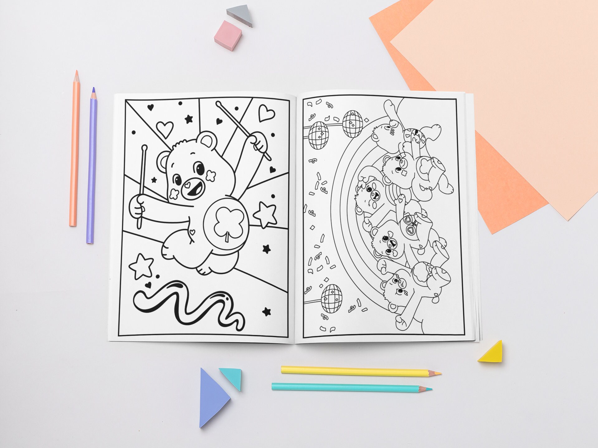 Care Bears Coloring Book, 60 Adorable Care Bears to Print & Color ...