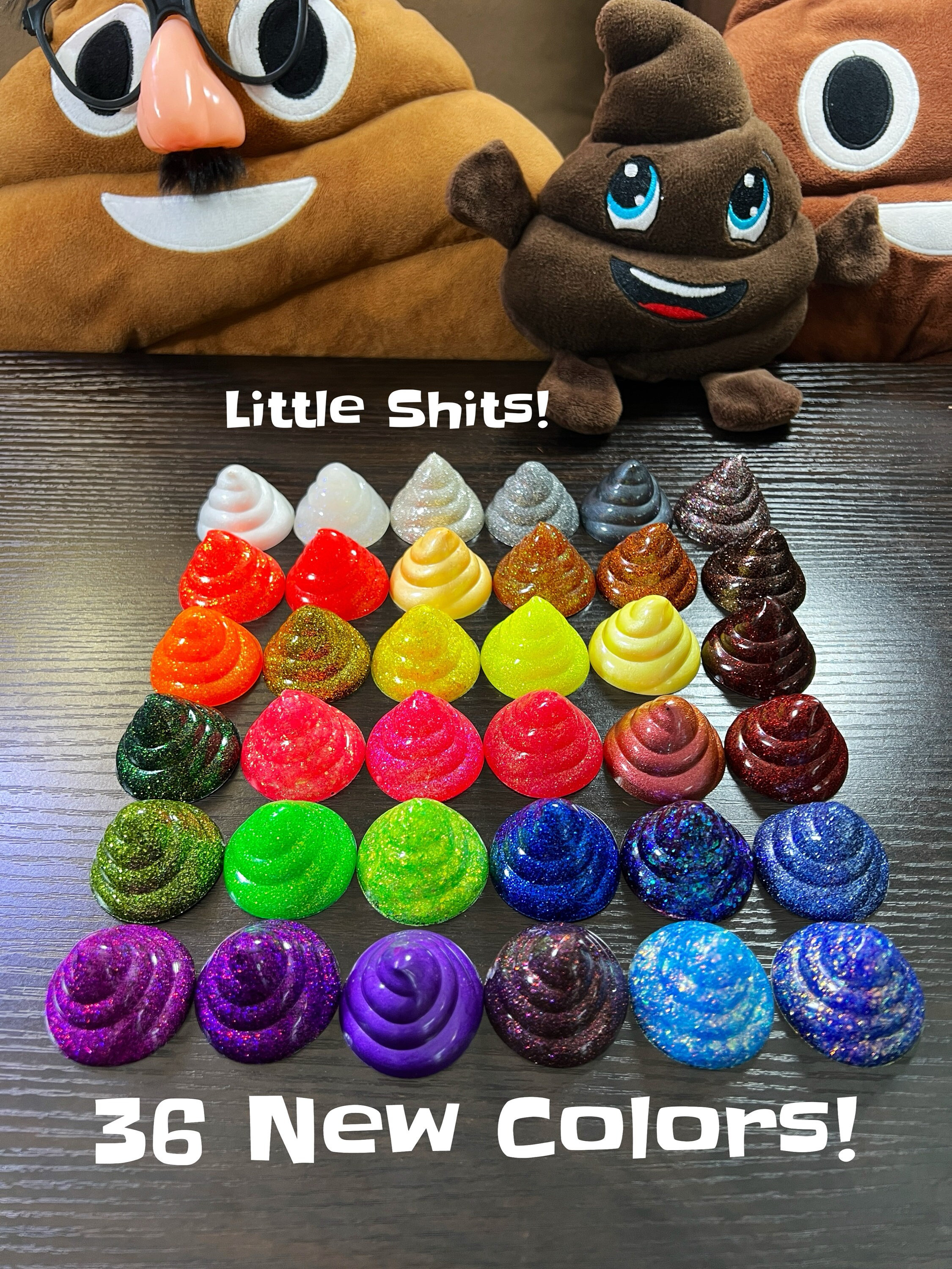 Series 2 Little Shits/poops Desk Toy/collectible Figure With Mini Card ...