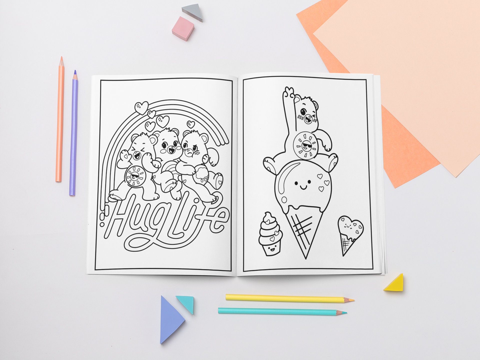 Care Bears Coloring Book, 60 Adorable Care Bears to Print & Color ...