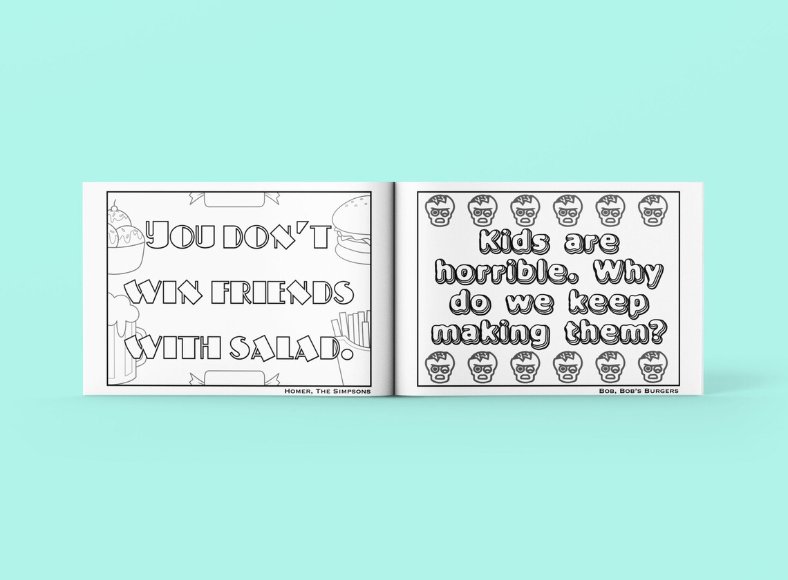 Quotable Coloring: TV, 60 Iconic TV Show Quotes to Print & Color ...