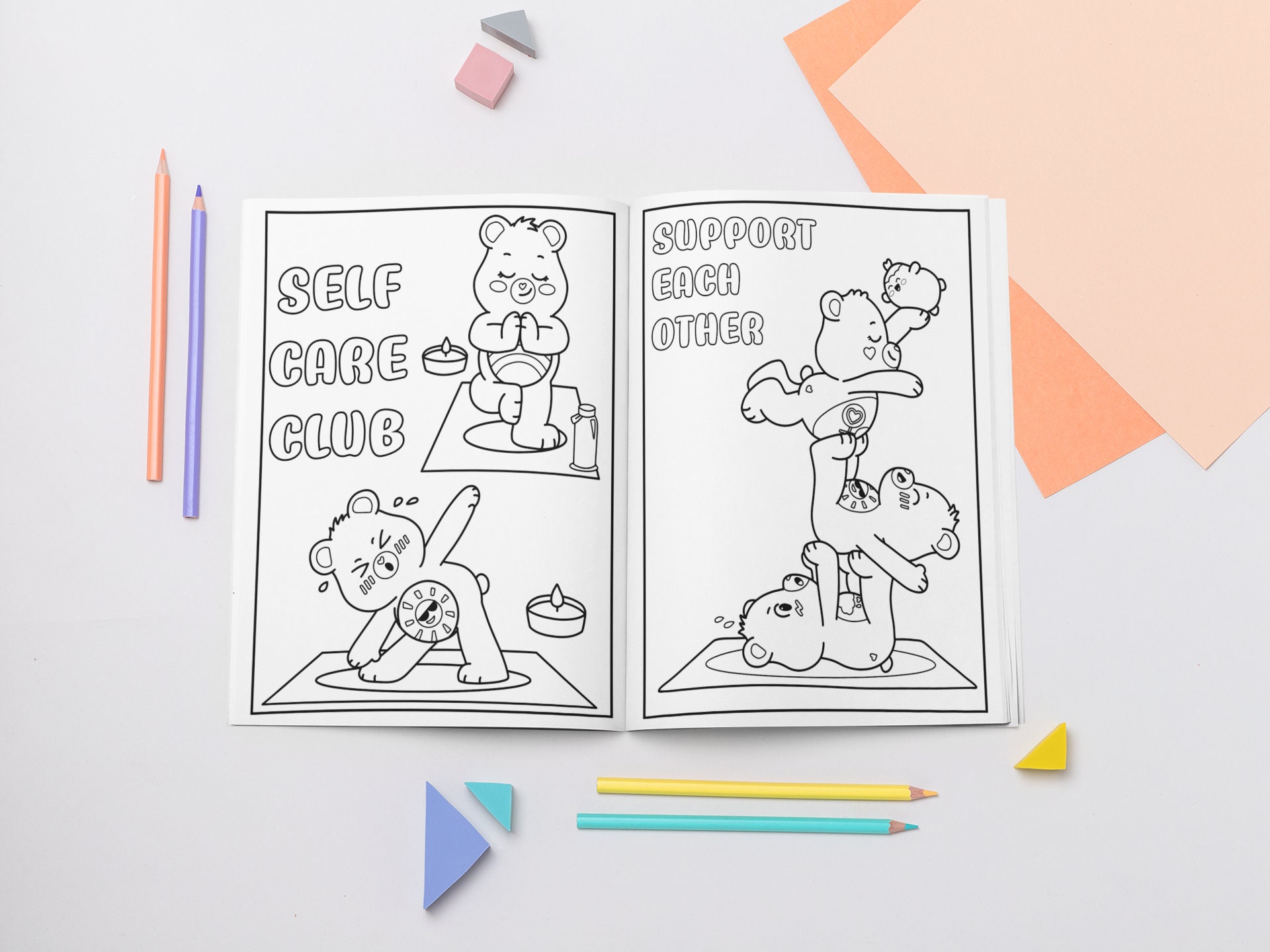 Care Bears Coloring Book, 60 Adorable Care Bears to Print & Color ...