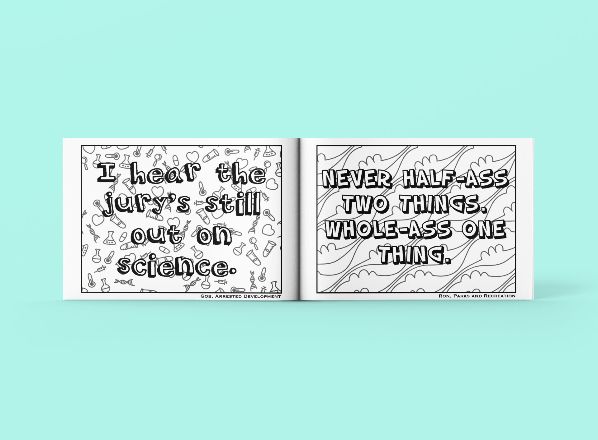 Quotable Coloring: TV, 60 Iconic TV Show Quotes to Print & Color ...