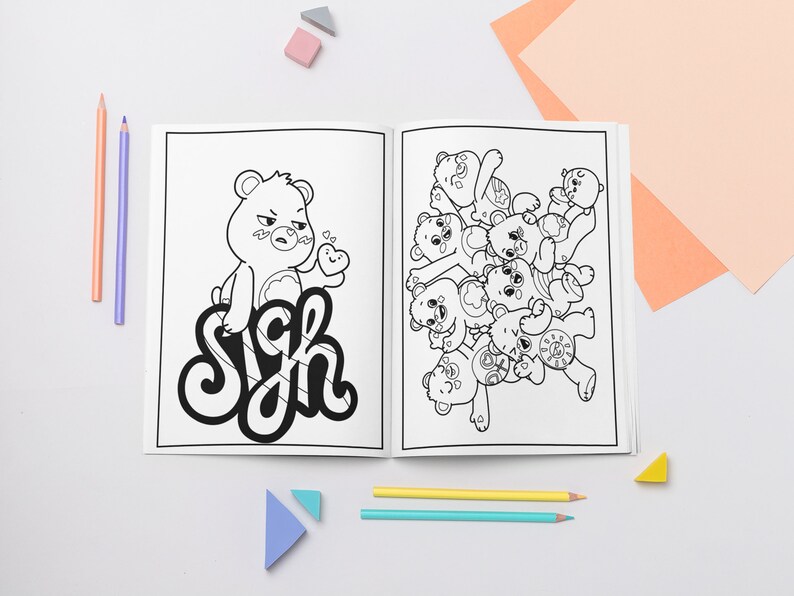 Care Bears Coloring Book, 60 Adorable Care Bears to Print & Color ...