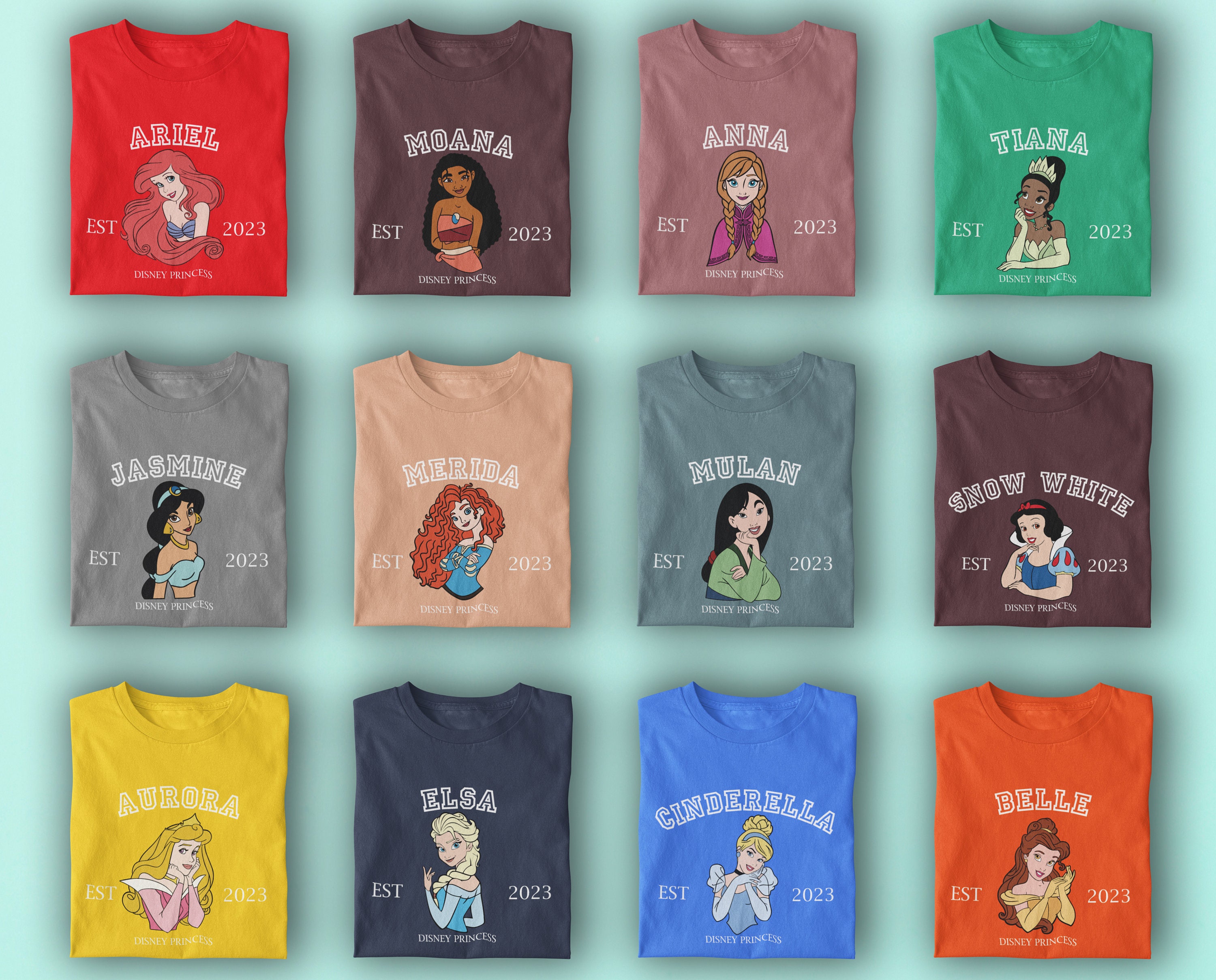 Disney Princess Shirt Disney Group Shirt Princess Shirt - Etsy