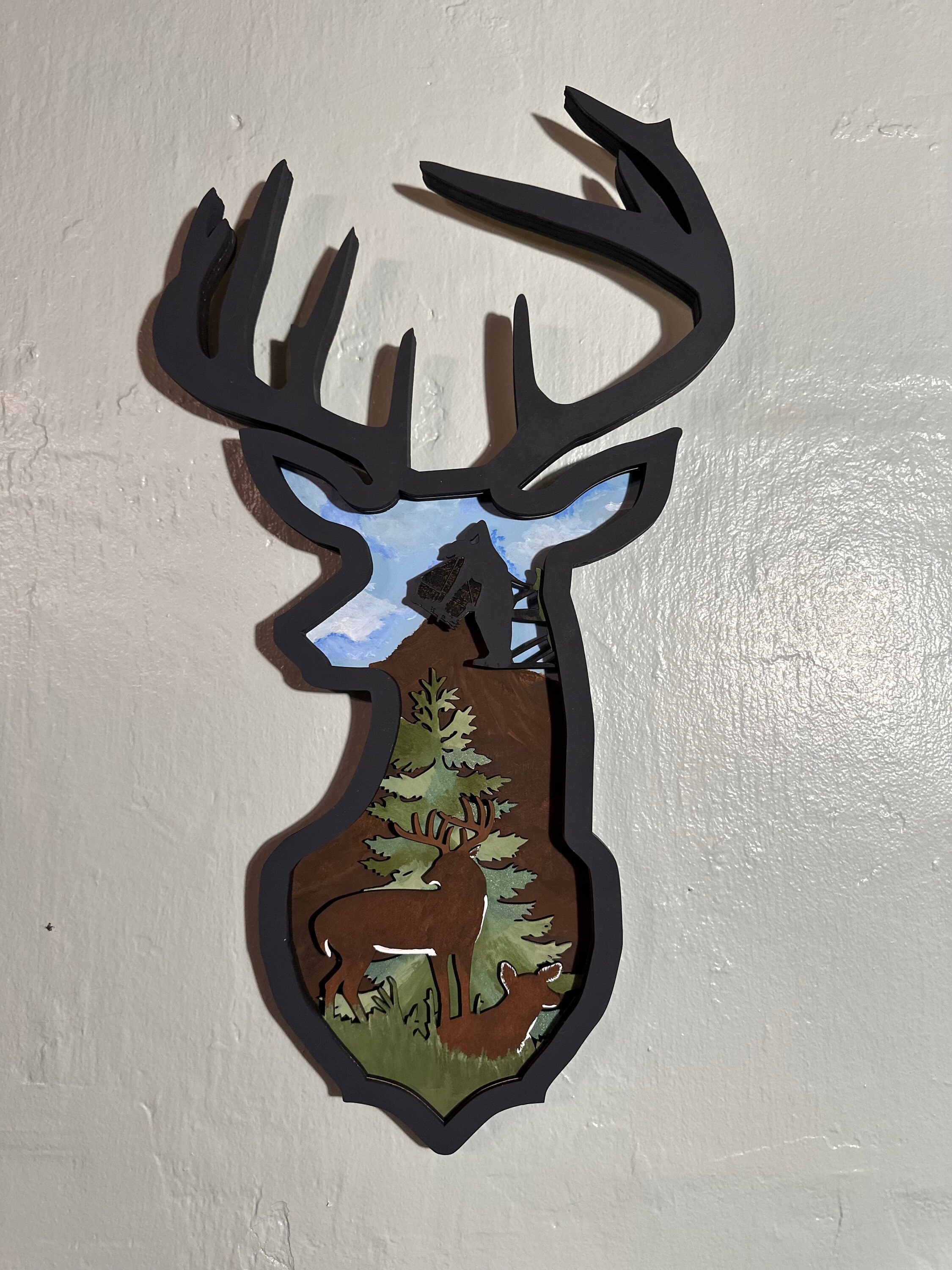 CUSTOM 5-layer Deer Hunting Wall Art - Etsy
