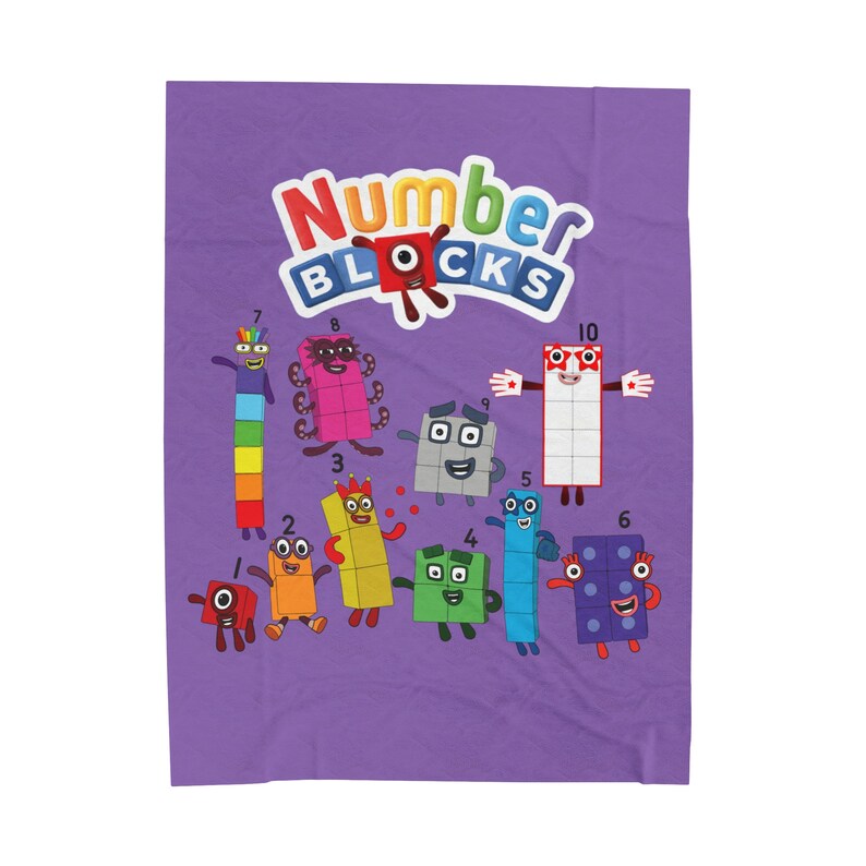Numberblocks 1 - 10 Velveteen Plush Blanket - Etsy