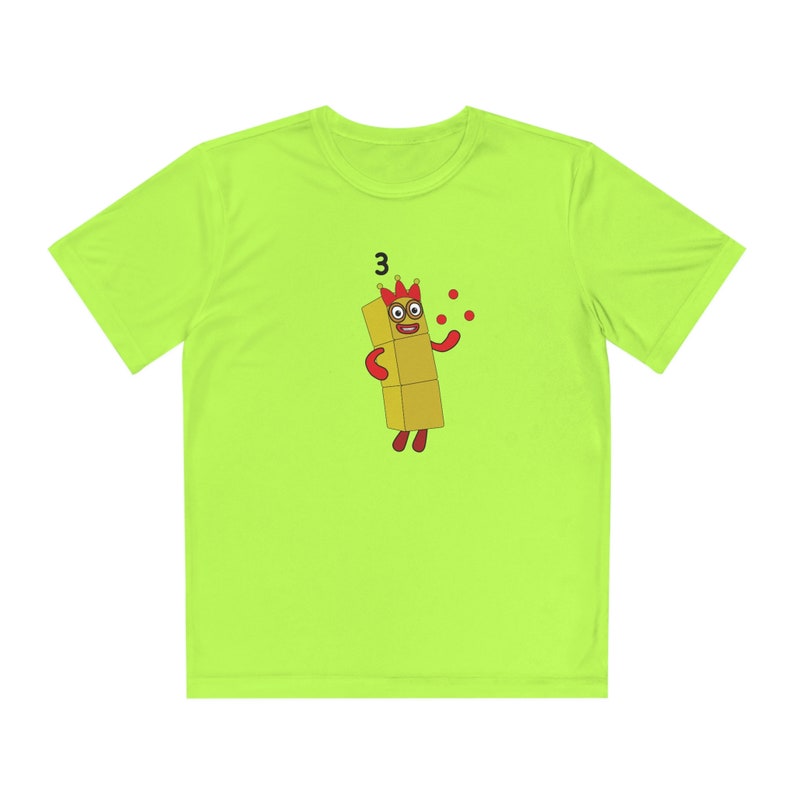 NUMBERBLOCKS NUMBER 3 Number Ling Youth Competitor Tee - Etsy