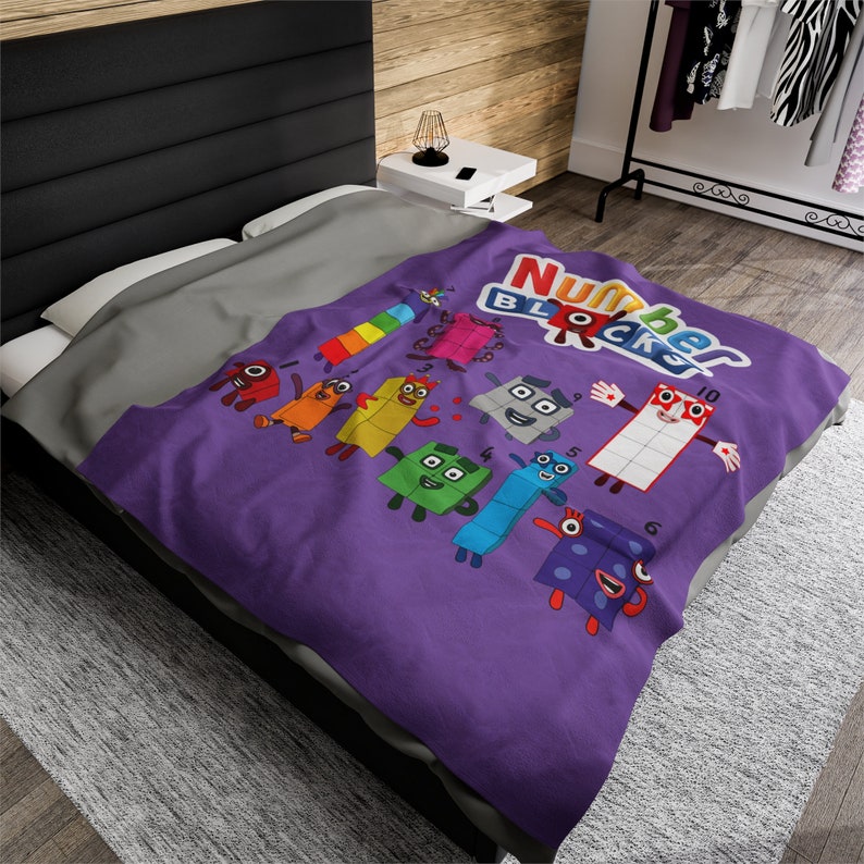 Numberblocks 1 - 10 Velveteen Plush Blanket - Etsy