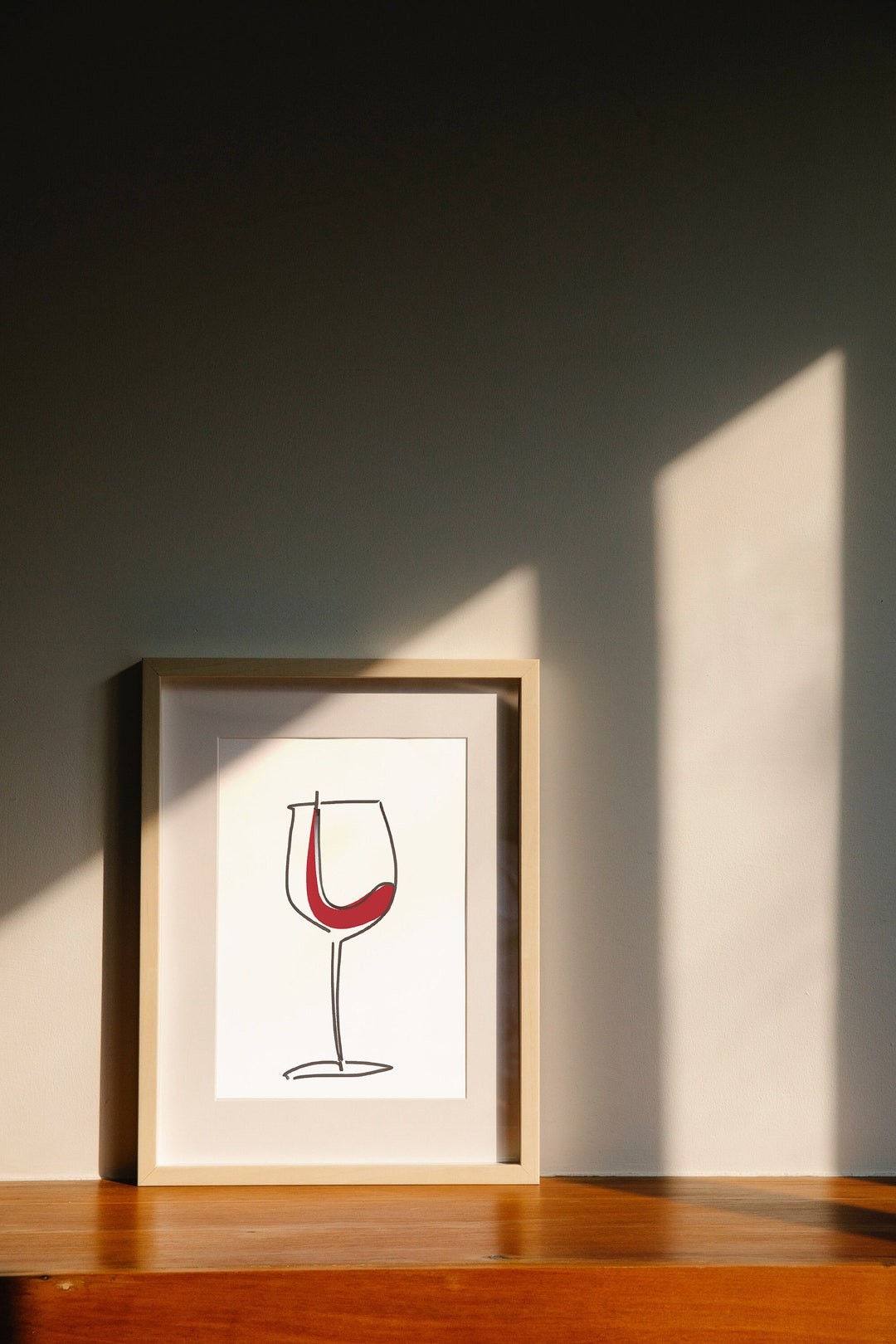 Printable Wine Glass One Line Digital Art, Red Wine AI Art, Wine Glass ...
