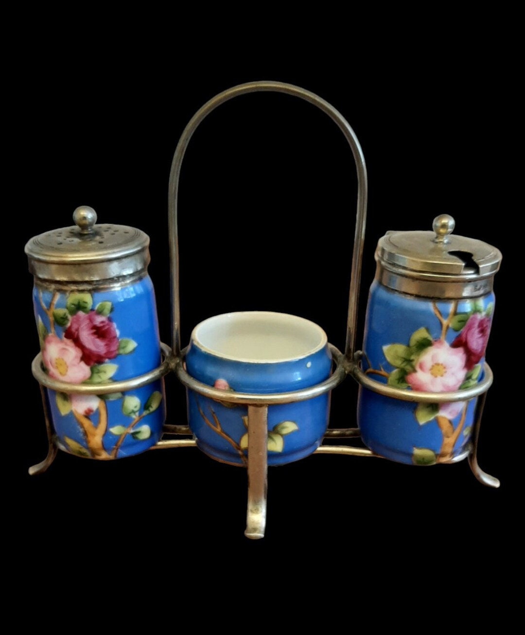 Antique Noritake Condiment Set Salt Pepper Condiment Jar Early 20th ...