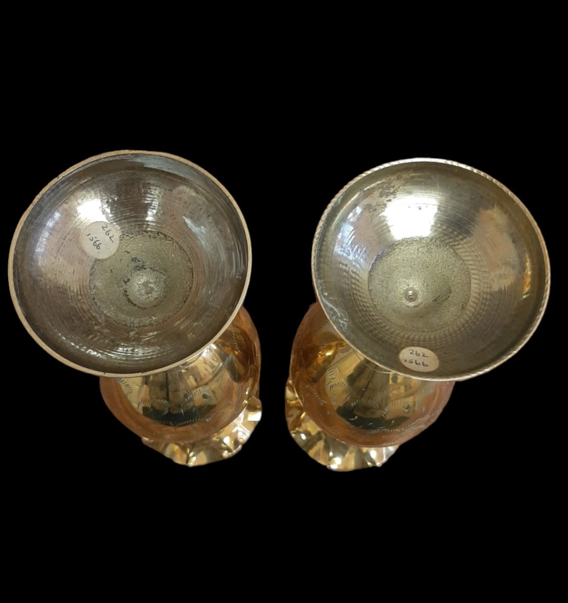 Vintage Indian Engraved Brass Etched Vases X2 -candle Stick Holders - Etsy