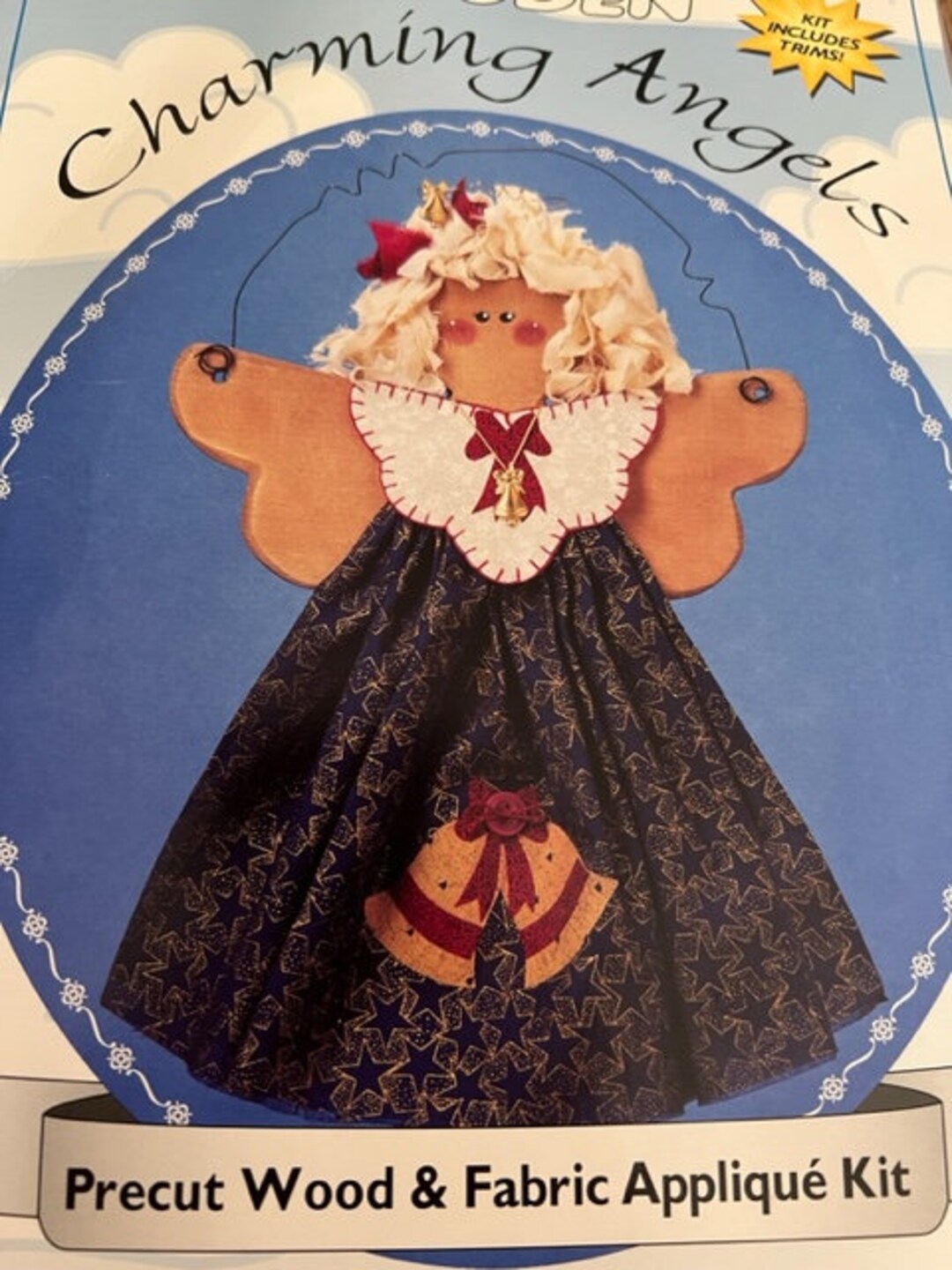 Charming Angels Pre-cut Wood & Fabric Applique Kit / Pre-cut Wood ...