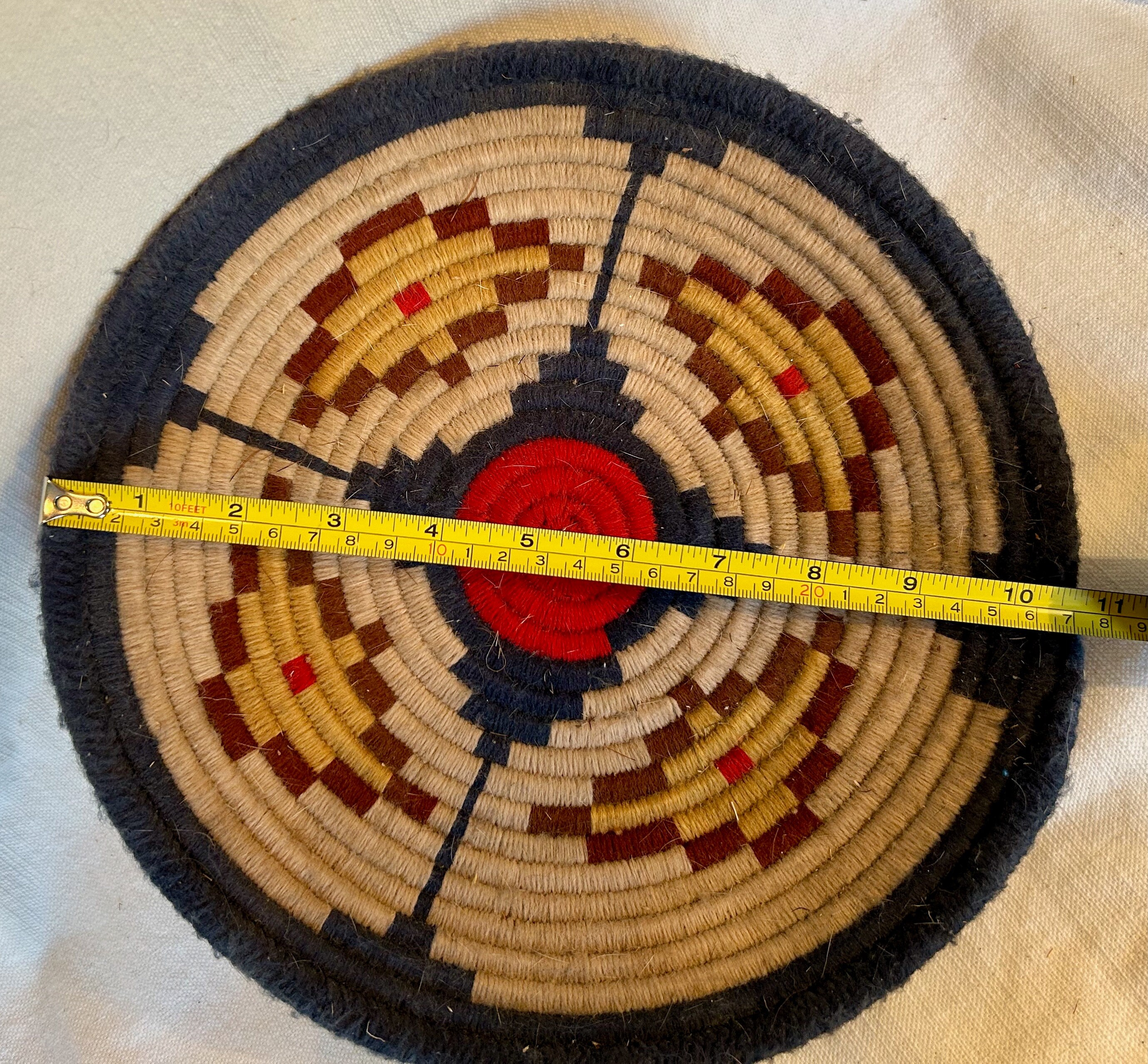 Native American Navajo Wool Wrapped Handwoven Wedding Ceremonial Basket ...