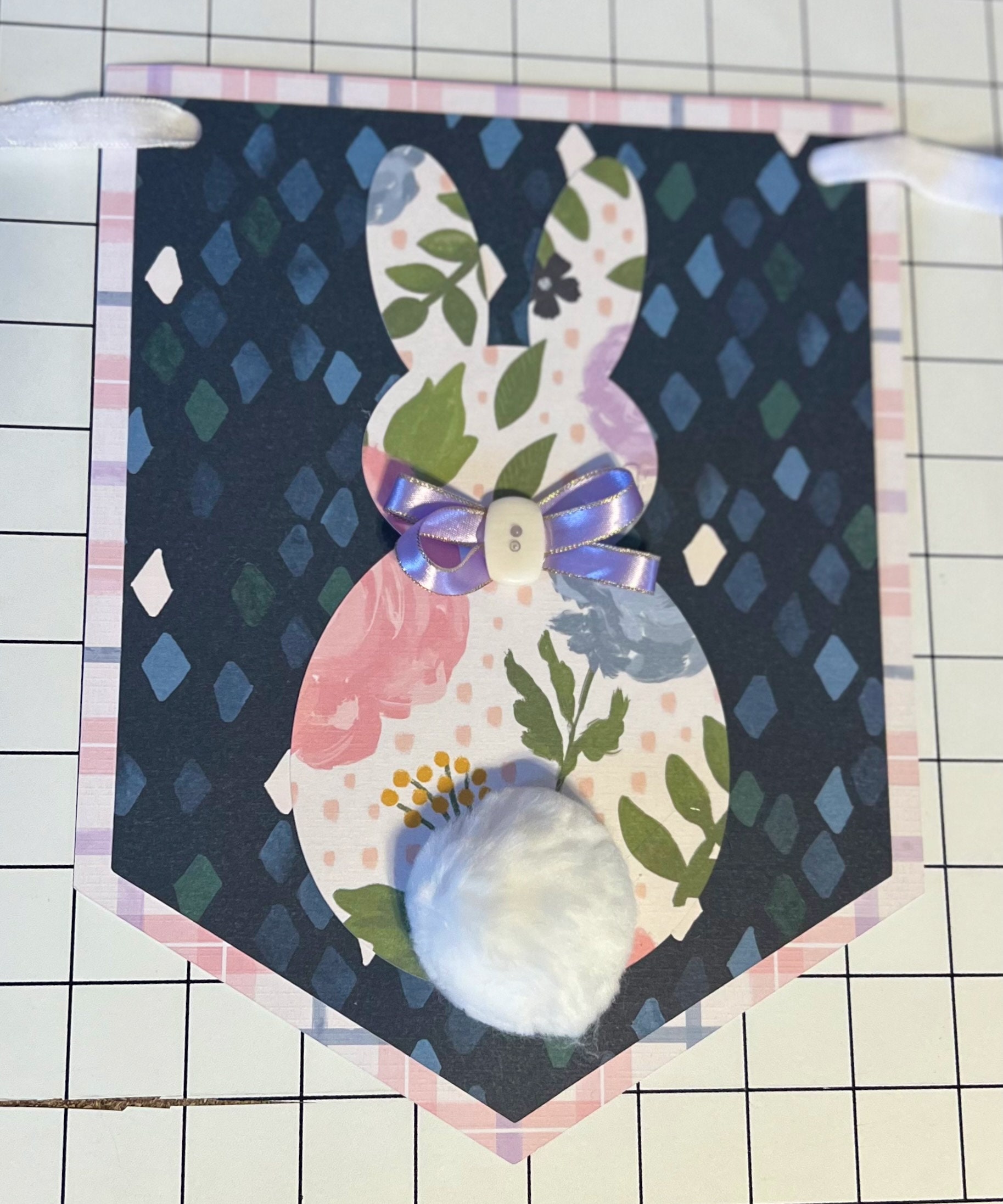 Easter Bunny Cardstock Banner / Easter Decor / Baby Reveal Party / Blue ...