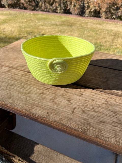 Rope Basket Handmade Rope Bowl / Fabric Woven / Bowl / Craft Storage ...