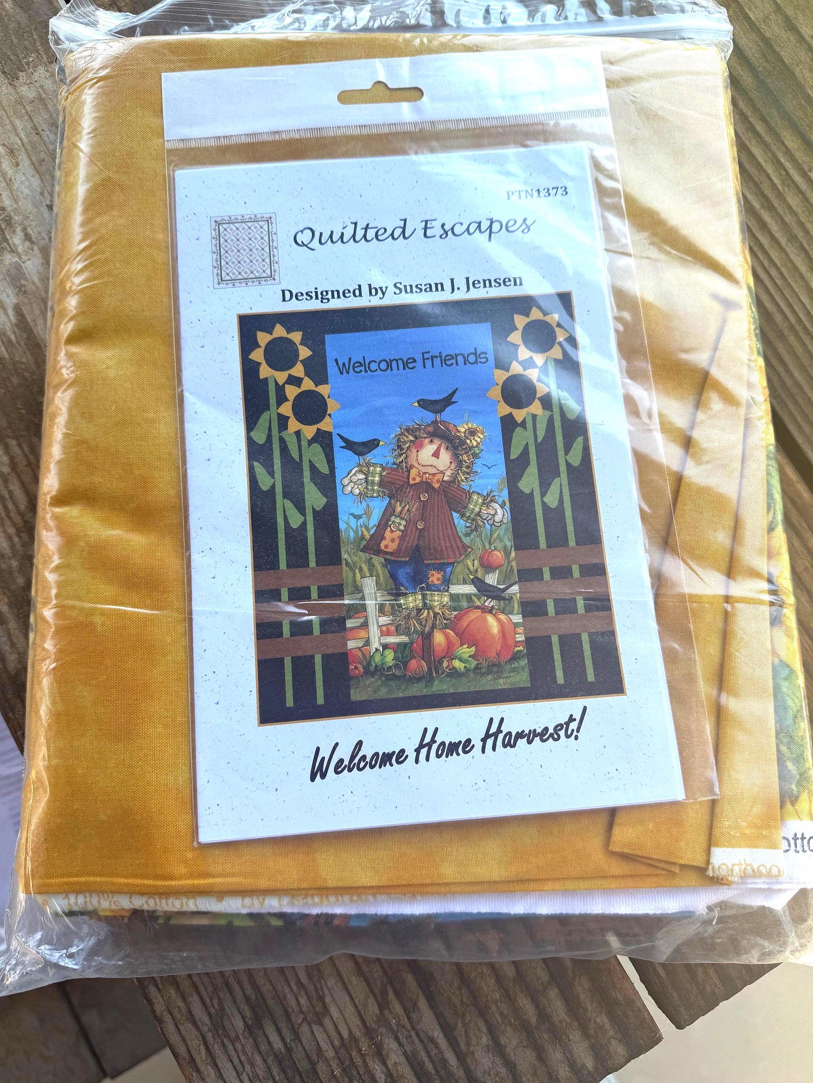 Welcome Home Harvest Quilt Kit | Autumn Scarecrow Wall Hanging or Throw ...