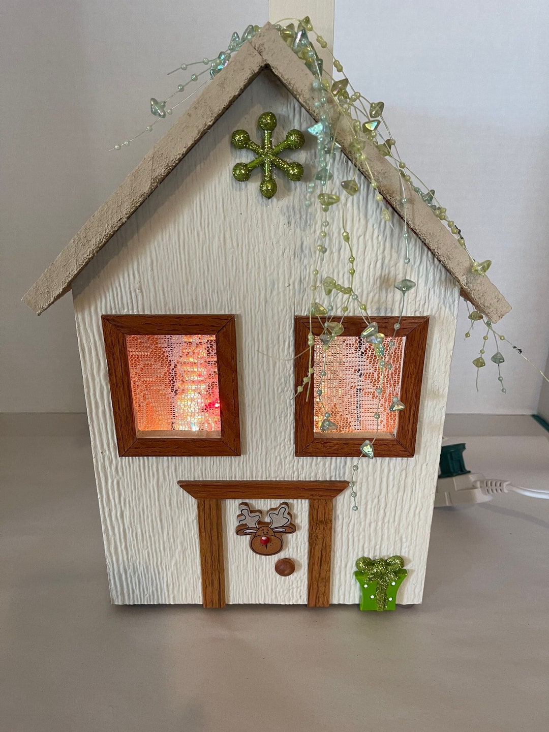 Christmas Tiny Light up House. String Lights Included. - Etsy